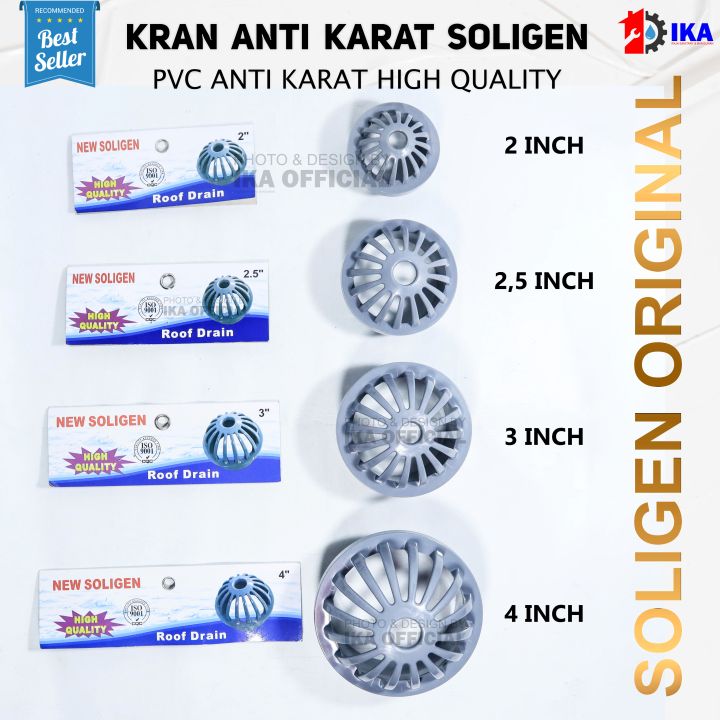 Roof Drain SOLIGEN 2 dan 3 Inch Saringan Talang Air Pembuangan Hujan ...