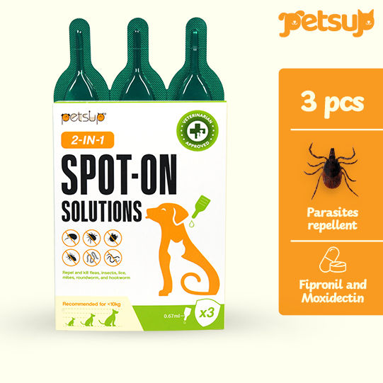 Petsup Pet Spot-On Solutions Dewormer Tablet Drop Anti Tick and Fleas ...