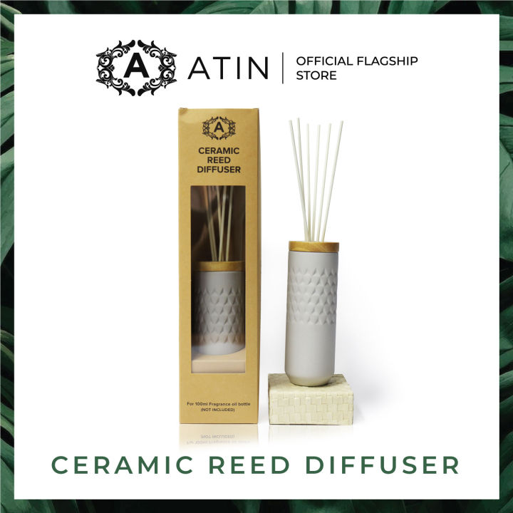 ATIN 100ml Ceramic Reed Diffuser Grey | Lazada PH