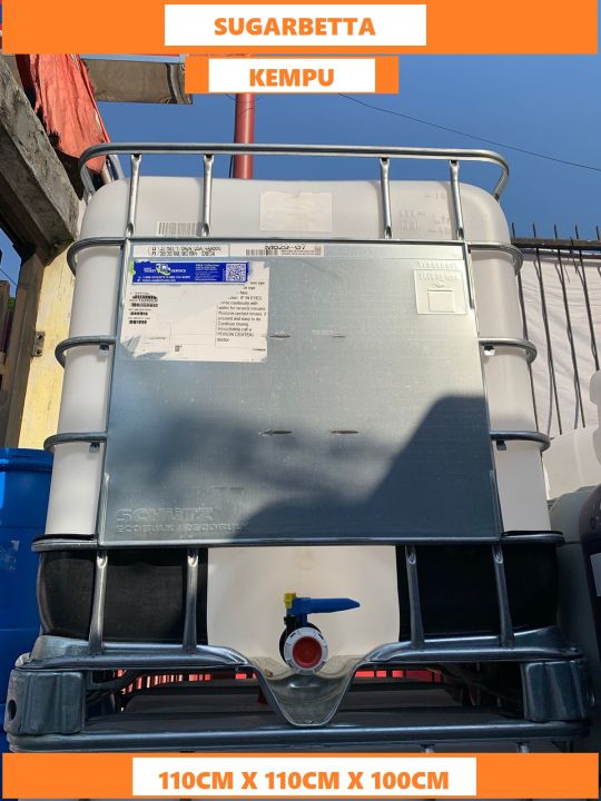 toren air 1000 liter bekas food grade/ Kempu IBC 1000 liter bersih ...