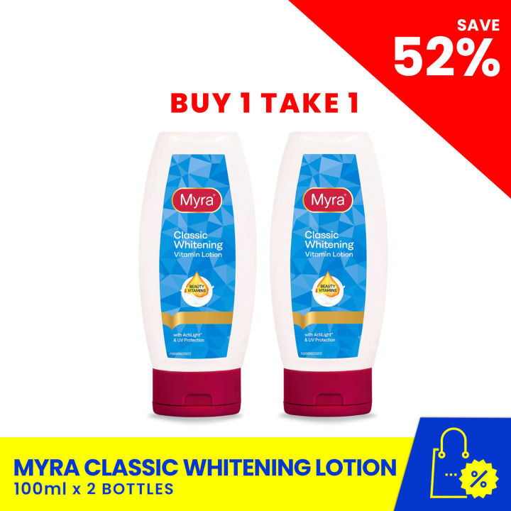 BUY 1 TAKE 1: MYRA Classic Whitening Lotion 100ml (Exp Date: January ...