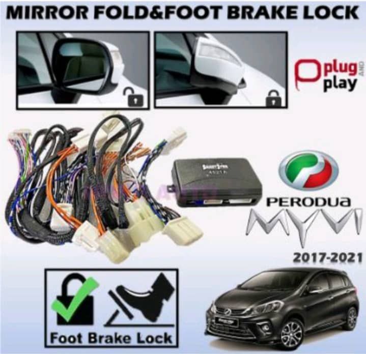 Perodua Myvi Side Mirror Fold And Brake Lock High Grade | Lazada