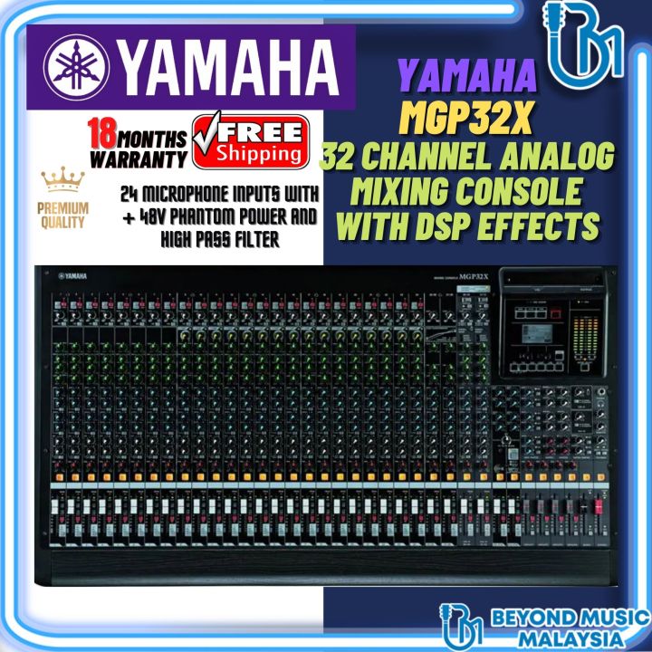 Yamaha MGP32X 32 Channel Analog Mixer Mixing Console with Effect (MGP32 ...
