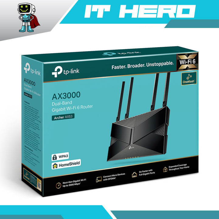 Tp-Link Archer AX53 AX3000 Dual Band Gigabit Wi-Fi 6 Router | Lazada PH