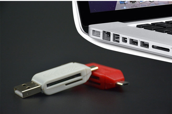Micro V8 two-in-one OTG card reader for mobile phones and computers ...