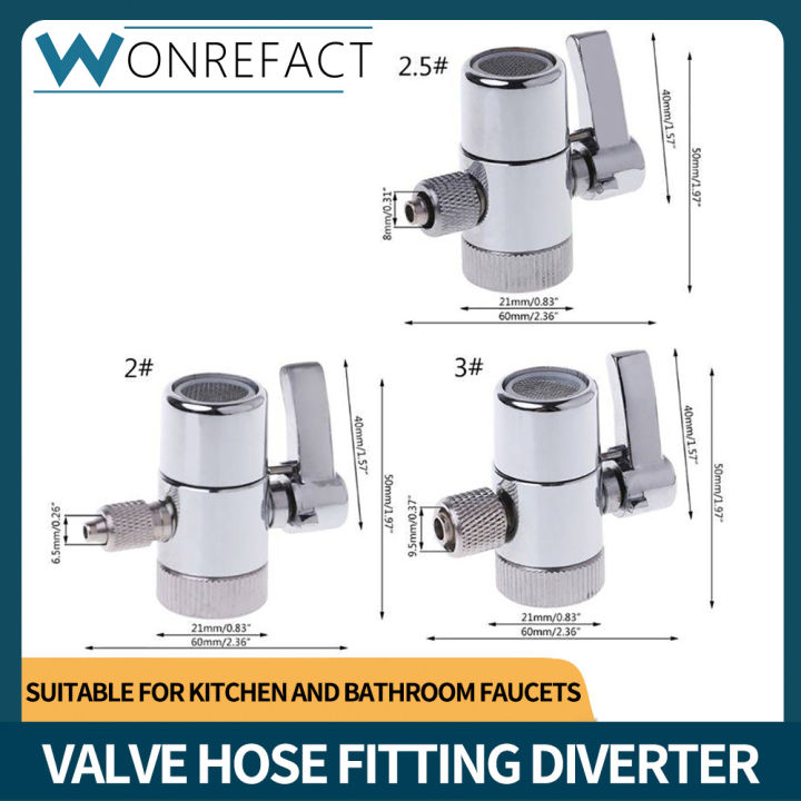 Brass Kitchen Sink Faucet Tap Adapter Valve Hose Connector Diverter ...