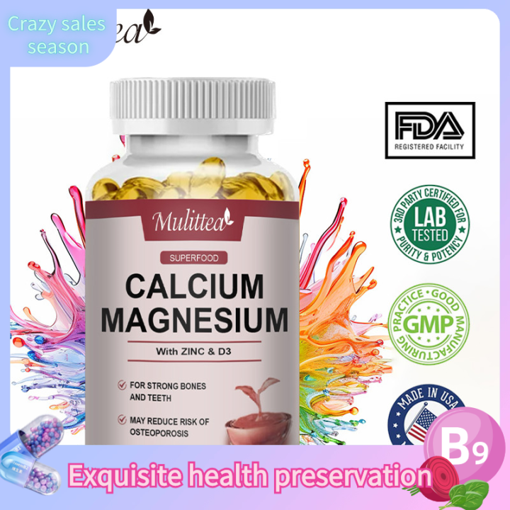Mulittea Calcium 1000mg Magnesium 400mg Zinc CapsulesVitamin D3 600iu ...