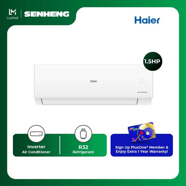 Haier 1.5HP UV R32 Ray Inverter Air Conditioner | Penghawa Dingin | Air-cond | Air conditioner ...