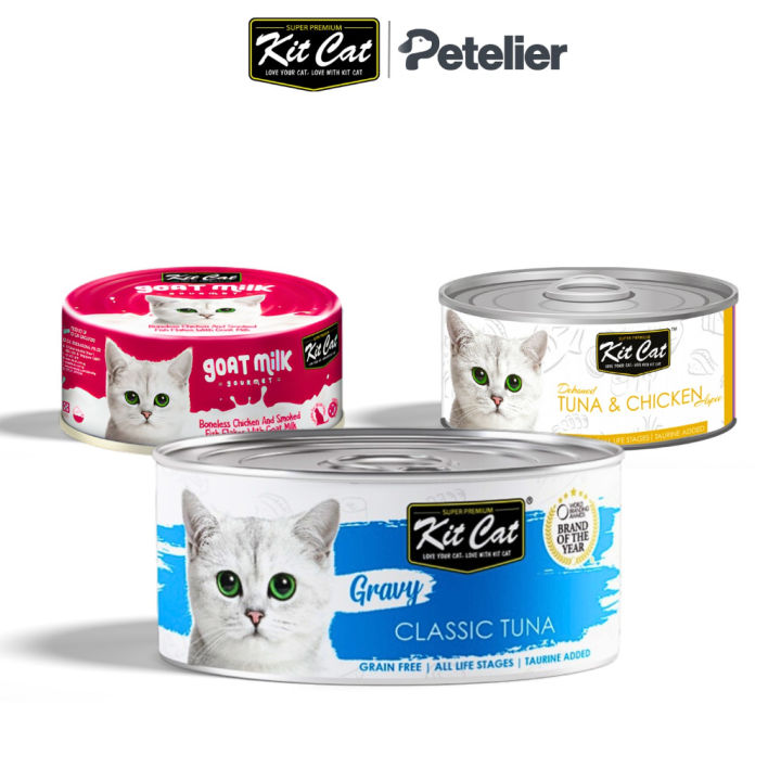 Kit Cat Wet Cat Food Gravy/Deboned Topper/Mousse/Goat Milk 80g Can ...