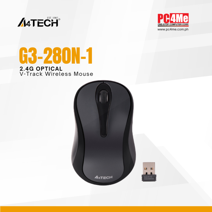 A4Tech G3-280N Wireless 2.4G Optical Mouse (V-Track) | Lazada PH