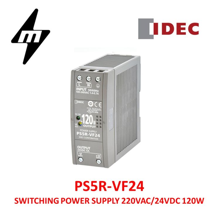 IDEC PS5R-VF24 DIN-rail Switching Power Supply Single-OUT 24V 5A 120 ...