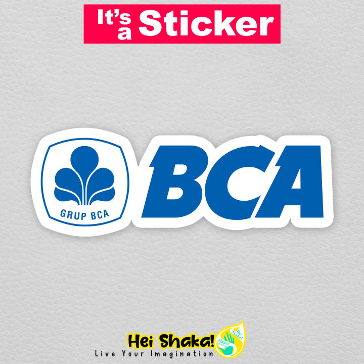 Heishaka Stiker Bank BCA Logo Putih Sticker Vinyl Anti Air | Lazada ...