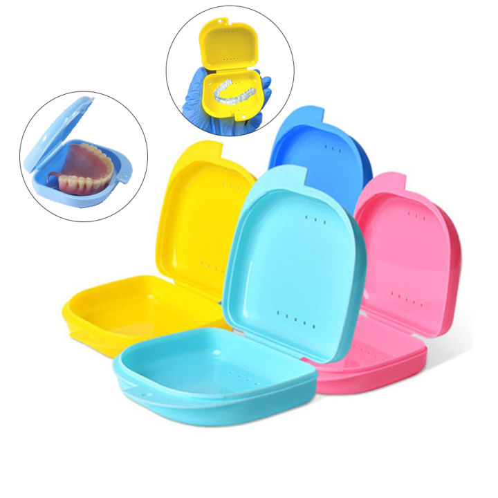 Denture Box Teeth Container Tray Oral Hygiene Supplies Dental Retainer ...