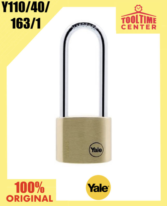 Yale Outdoor Series Long Shackle Solid Brass Padlock 40mm Y110/40/163/1 | Lazada PH