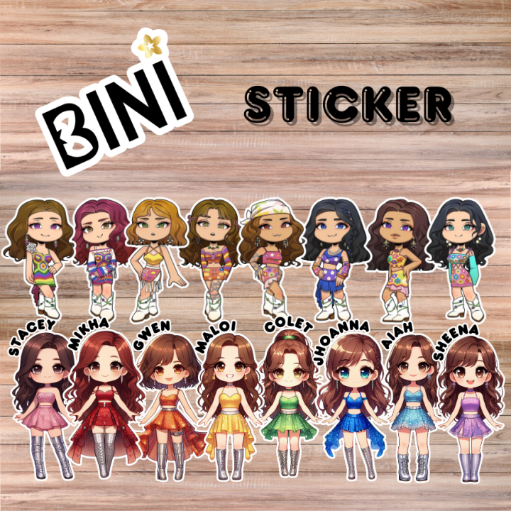 BINI Chibi Vinyl Waterproof Sticker | Lazada PH