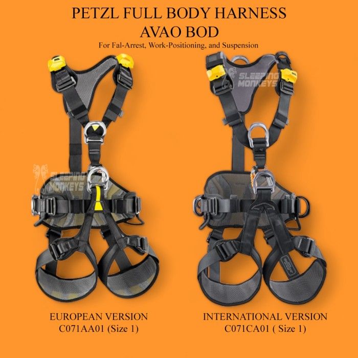 PETZL FULL BODY HARNESS AVAO BOD ( EUROPEAN/INTERNATIONAL VERSION ...