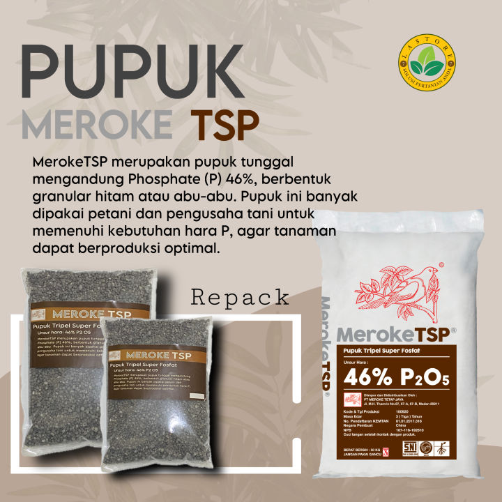 Pupuk Meroke TSP 1 Kg Tripel Super Fosfat Kemasan Repack | Lazada Indonesia