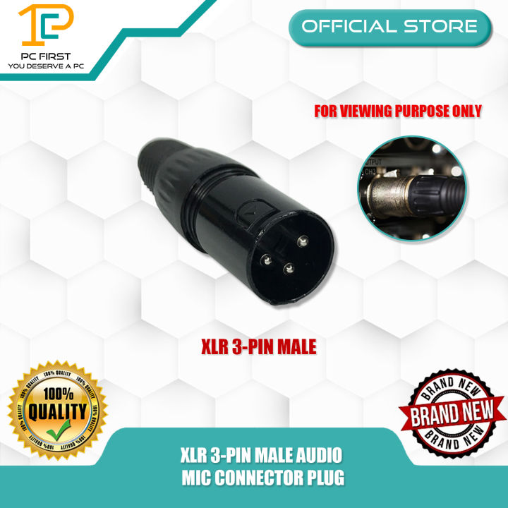 XLR 3-PIN MALE AUDIO MIC CONNECTOR PLUG | Lazada PH