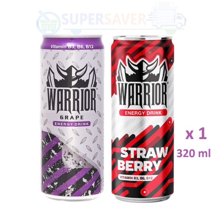 Warrior Energy Drink Grape/ Strawberry 320m x 1 Cans | Lazada