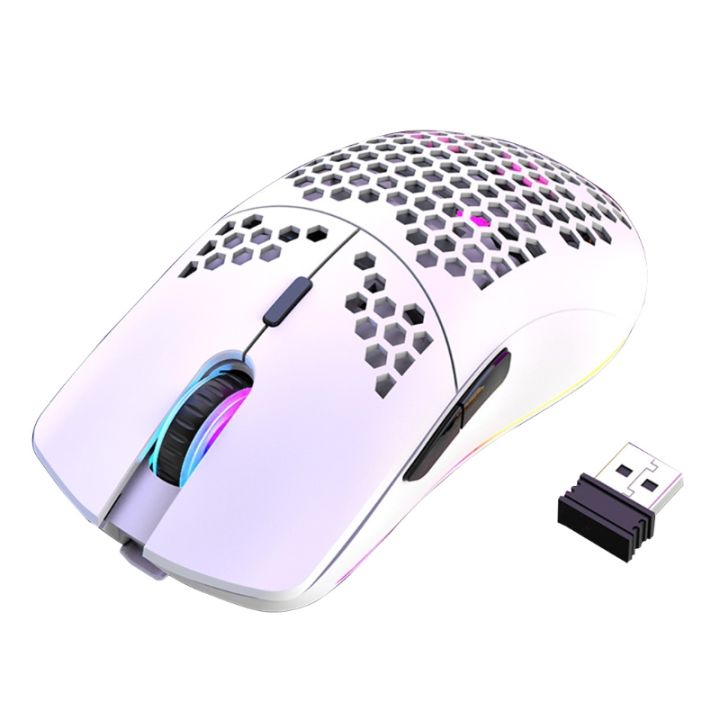 XYH80 Hollow-out Honeycomb 2.4GHz Wireless Gaming Mouse 4 Gear 3200 DPI ...