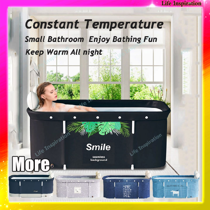 【On Stock】Large portable bathtub new folding bath bucket six-layer ...