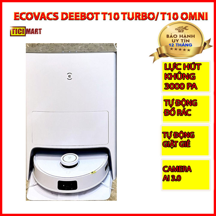 Robot Hút Bụi Lau Nhà Ecovacs DEEBOT T10 Omni / T10 Turbo/ T10 - Nội địa Mới ra mắt 2022 Bảo ...