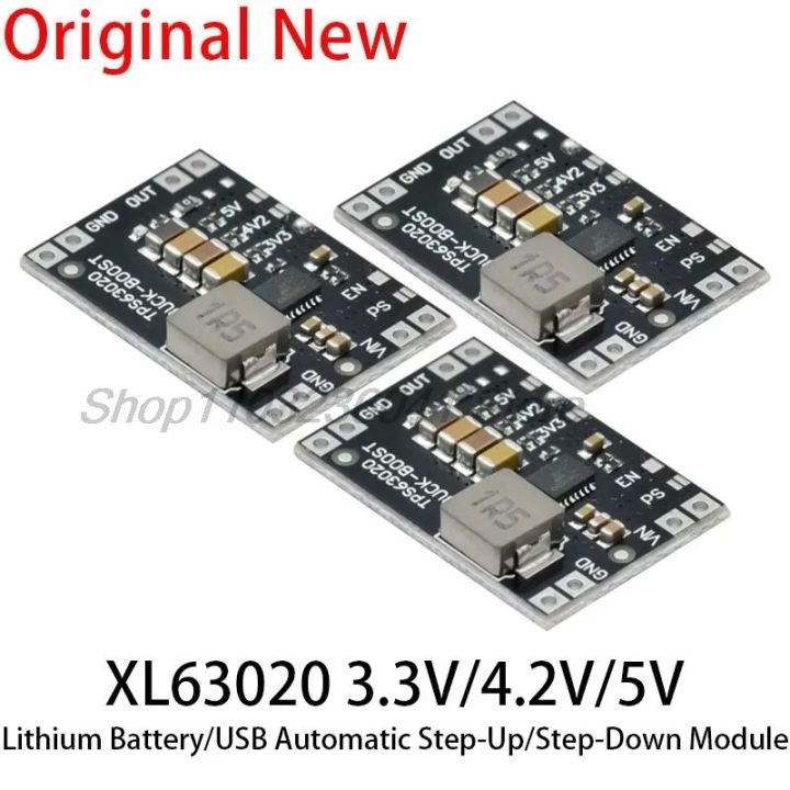 XL63020 TPS63020 3.3V 4.2V 5V Lithium Battery Automatic Boost Buck Step Up Down Module ...