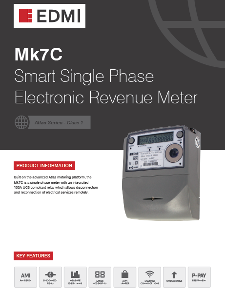 MK7C Single Phase EDMI Brand Electronic Energy Revenue Kilowatthour ...