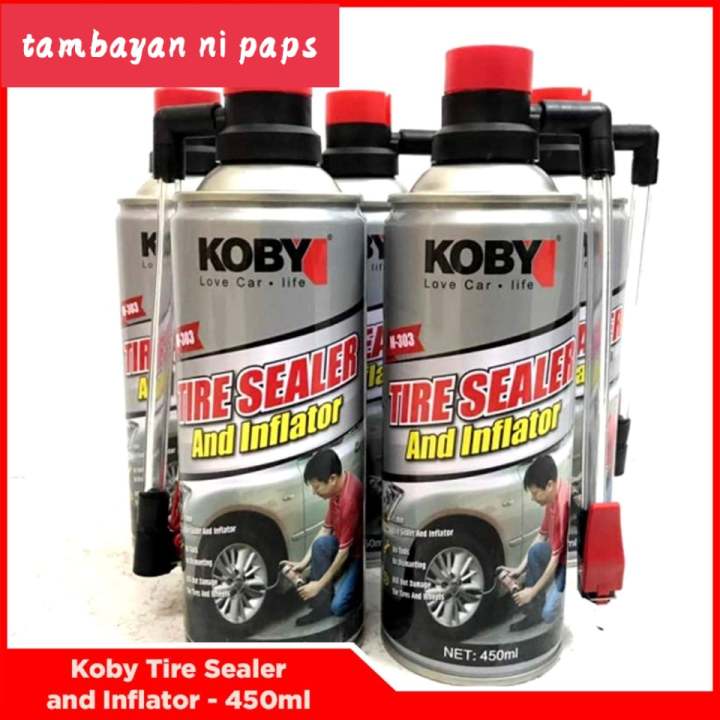 original koby tire sealer inflator 450ml for car/motor/bike (1pcs ...