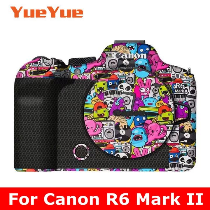 สำหรับ Canon R6 Mark II ฟิล์มห่อไวนิลสติ๊กเกอร์ติดบนตัวเครื่องสติกเกอร์ป้องกันกล้องเสื้อโค้ท ...