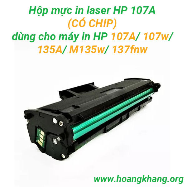 Hộp Mực in laser HP 107A Original Laser Toner Cartridge_W1107A (CÓ CHIP ...