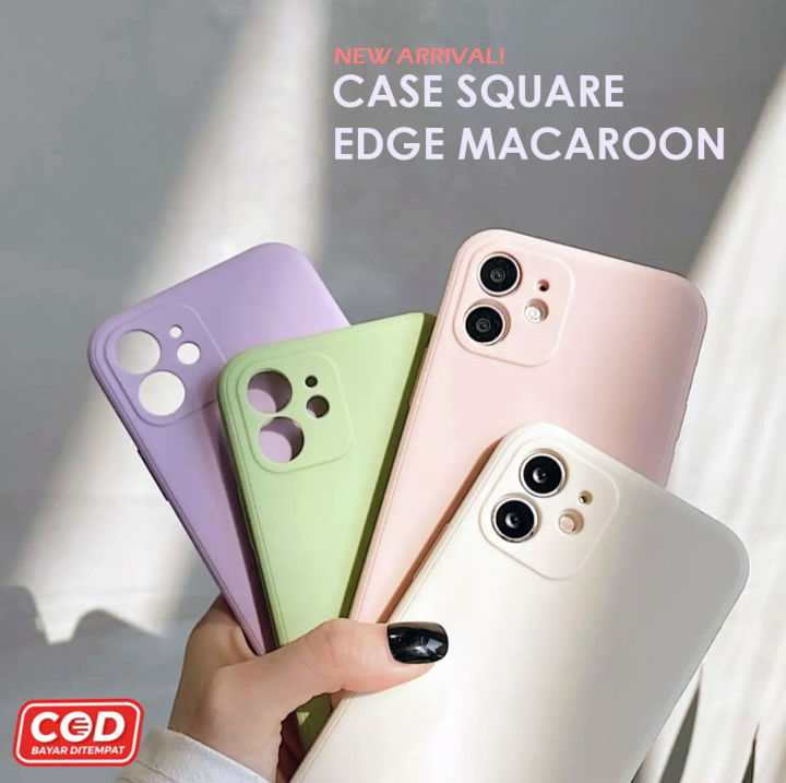 Case Square Edge Macaron Vivo Y12 Y20S Y15S Y17S S1 V15 V19 V20 V20SE ...