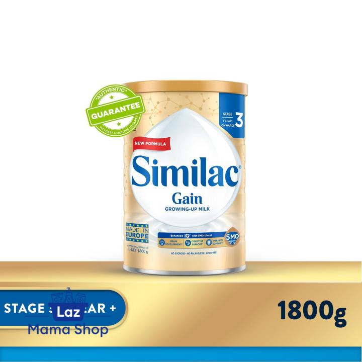 Similac Gain 5MO Stage 3 Growing-Up Baby Milk Powder Formula 1.7 KG (1 ...
