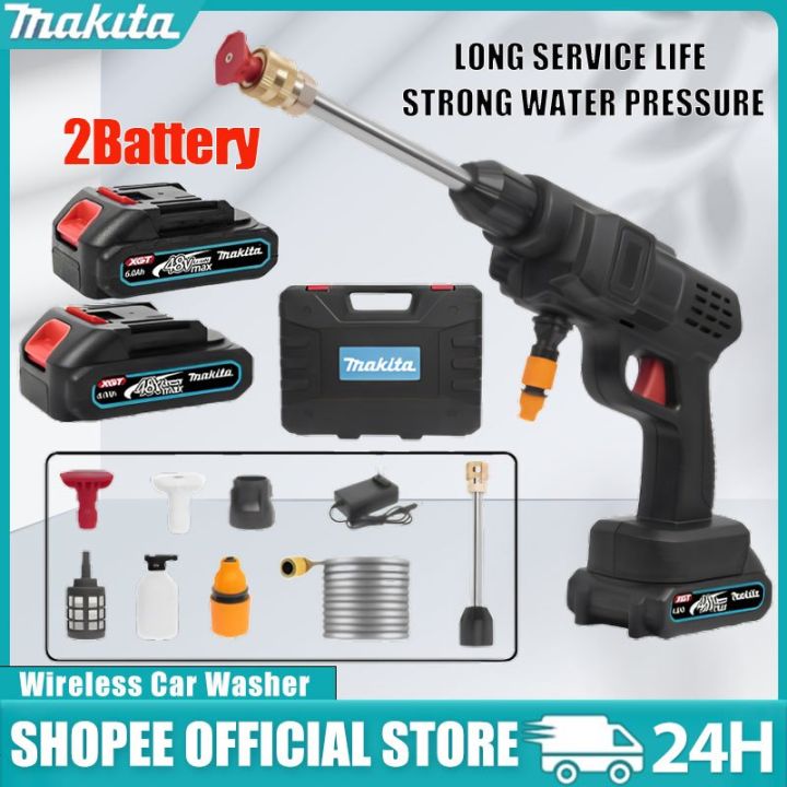Makita Portable Cordless Car Wash Set 48V High Pressure Washer Spray ...