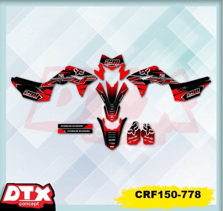 decal crf150 full body decal crf150 decal crf150 supermoto stiker motor ...