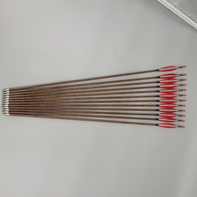 Zhan Ge carbon arrow 90 cm long pure carbon arrow with large wood grain ...