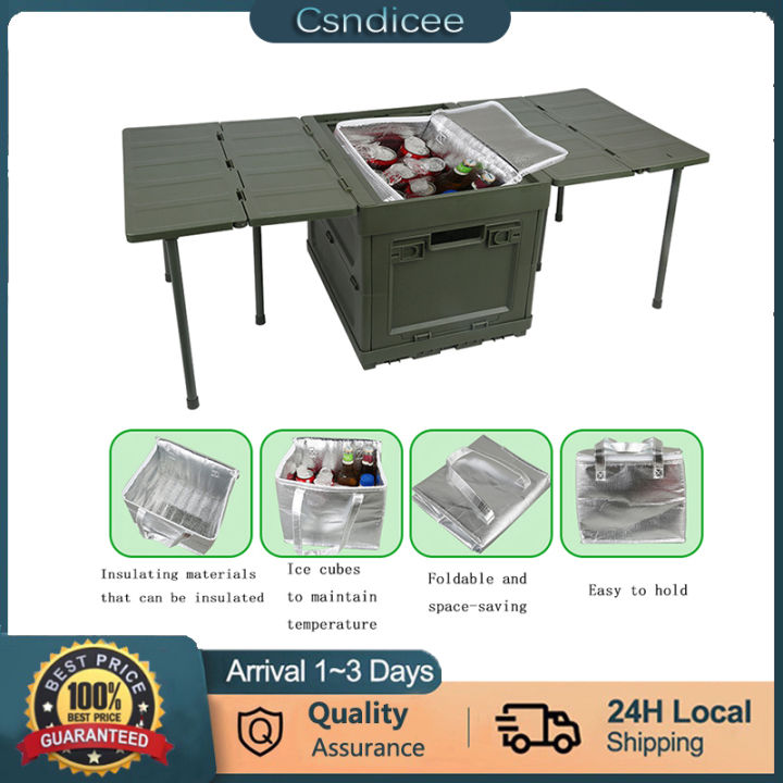 New upgraded multifunctional foldable outdoor storage box unfoldable ...