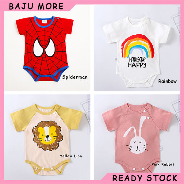 Cartoon Newborn Baby Rompers 100% Cotton Unisex 0-18 months | Lazada