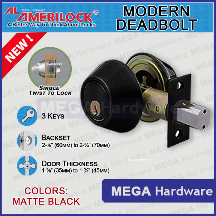 AMERILOCK Modern Deadbolt Set (Single) WITH 3 KEYS | Lazada PH