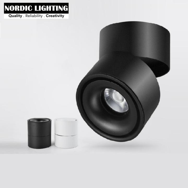 [SHIP FROM KL] Modern 360 Adjustable Angle Led Downlight Black / White ...
