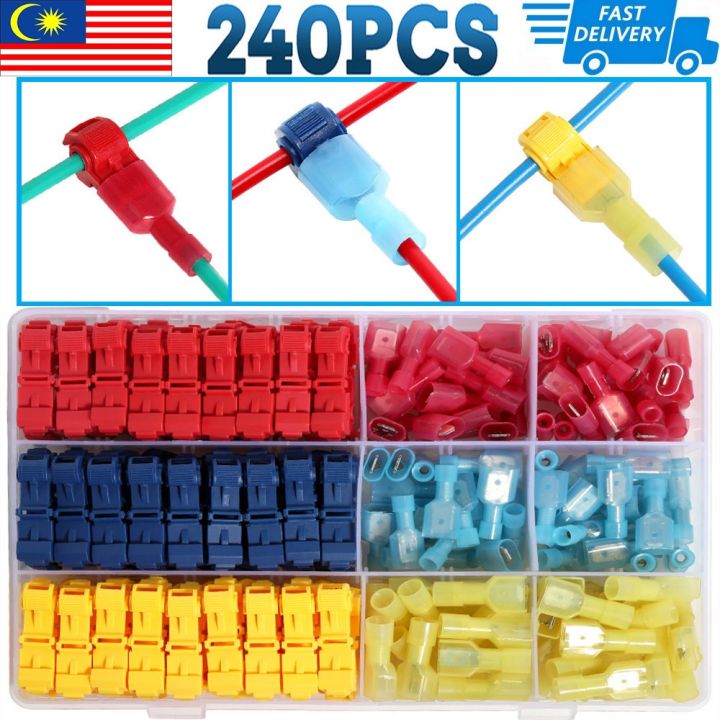 120/240PCS Fast Electrical Wire Connectors Snap Splice Lock Wire ...