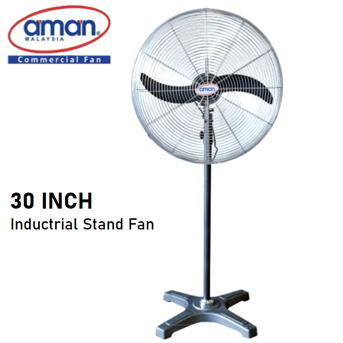 Aman ISF-30 Heavy Duty Industrial Stand Fan 30" Kipas Kilang | Lazada