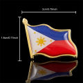3Pcs Philippine Flag Lapel Pin Brooch Metal Badges Decorative Brooch ...