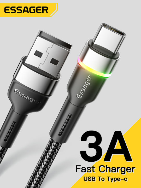 Essager Cáp Led Type C Phù Hợp Với Xiaomi Samsung Huawei 3A Cáp Dữ Liệu Sạc Nhanh Cáp Sạc USB C ...