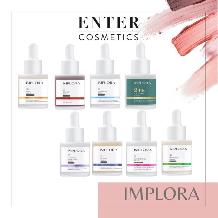 Implora Face Serum Luminous Bright Serum Acne Peeling Midnight Serum ...