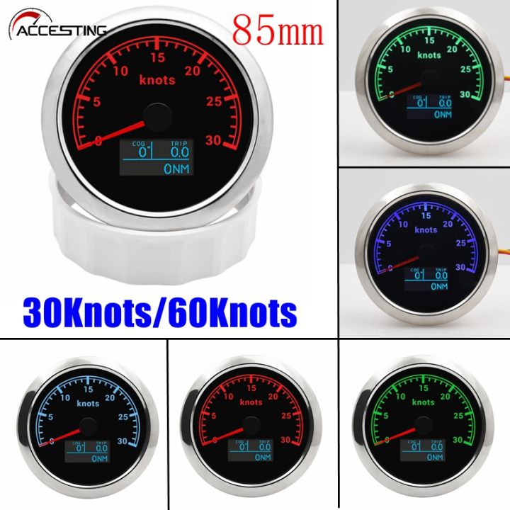 85mm 30knots/60knots 3 in 1 GPS Speedometer OLED Screen Waterproof ...