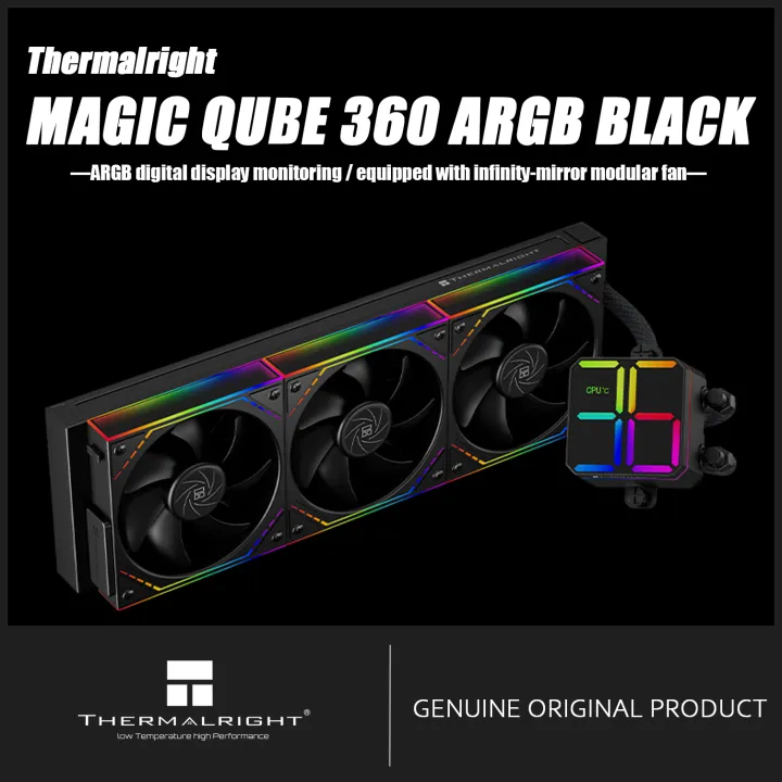 Thermalright MAGIC QUBE 360 ARGB BLACK AIO CPU Liquid Cooler MQ360 ARGB ...