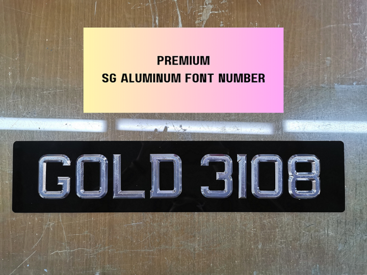 New Singapore SG Premium Aluminium Number Plate Frame with 2.5mm ...