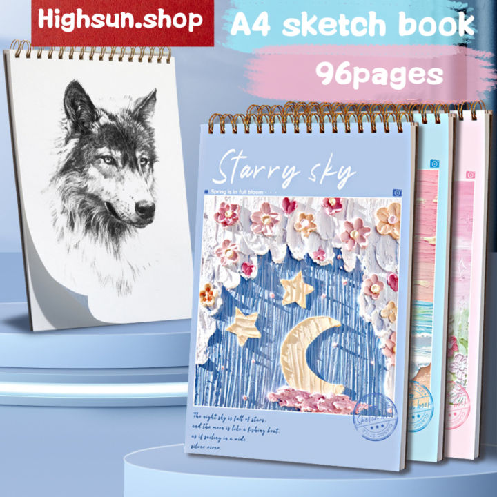 A4 cute cover Sketch book thickened paper sketch books Drawing book ...