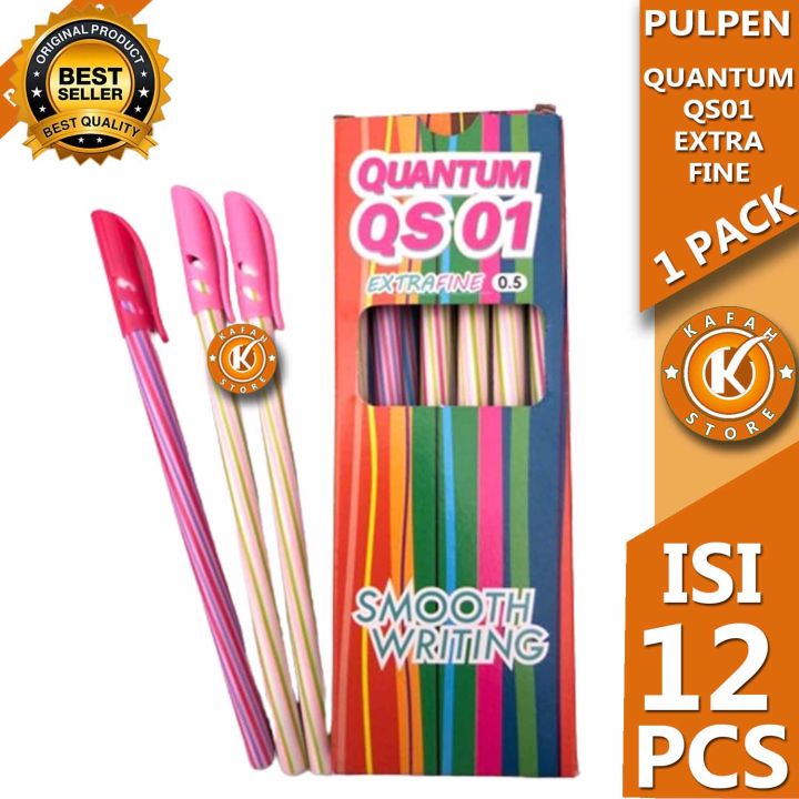 PULPEN QUANTUM QS 01 ECTRA FINE 1 PACK ISI 12 PCS kafah Store | Lazada Indonesia